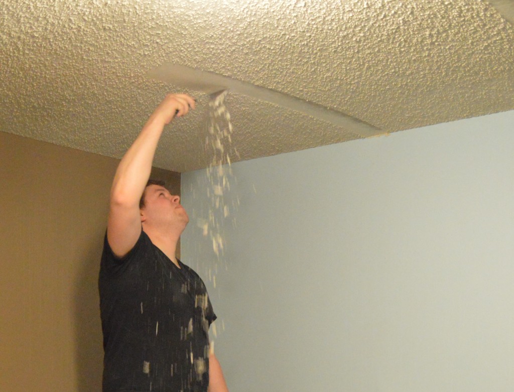 One Step Forward More Tips For DIY Popcorn Ceiling Removal Loving Here One Step Forward More Tips For DIY Popcorn Ceiling Removal Loving Here