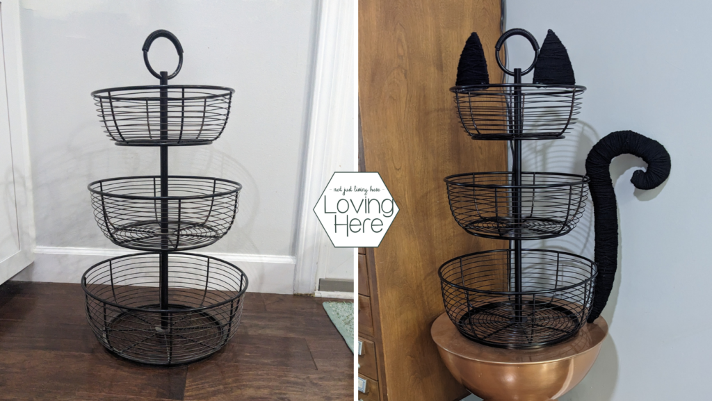 Easy Halloween Basket DIY (Bas-cat? Bas-kitty?) - Loving Here